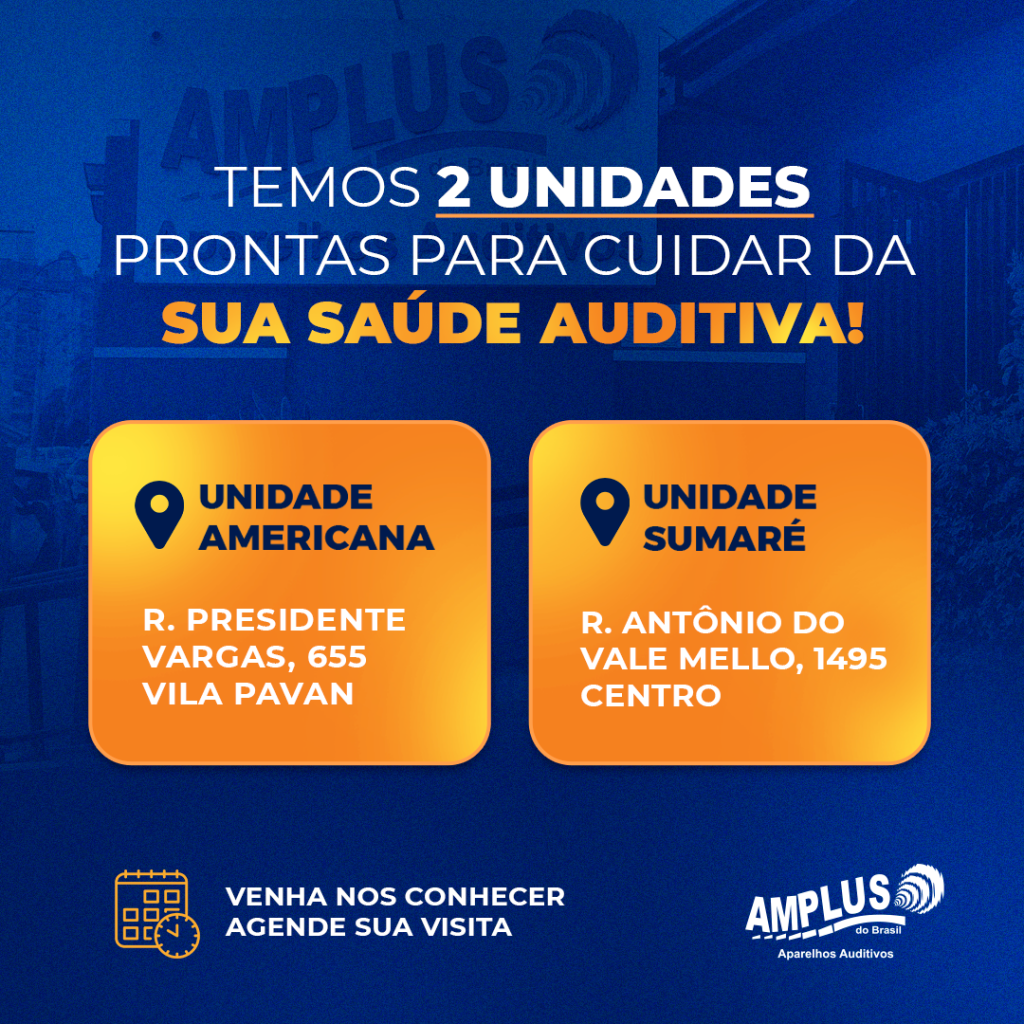 Conheça nossas unidades! | Amplus do Brasil - Aparelhos Auditivos